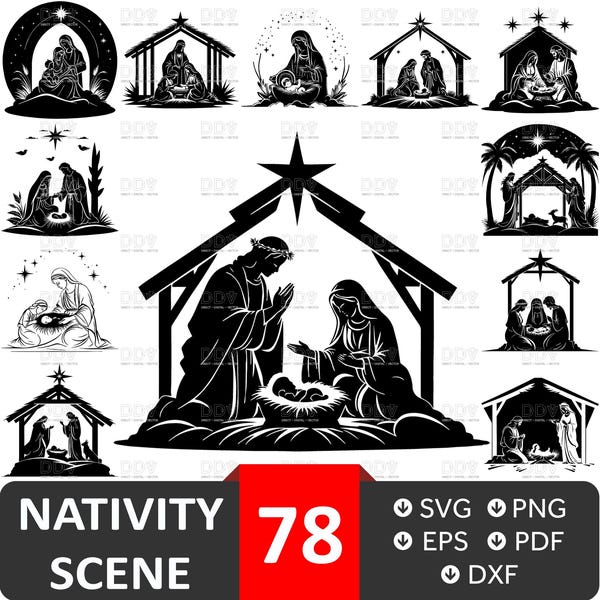 Nativity Svg - Etsy
