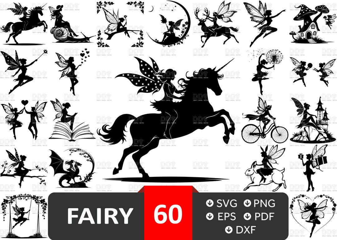 Fairy Svg,fairy Vector File,magical Fairy Svg,fairy Svg Bundle,fairy ...