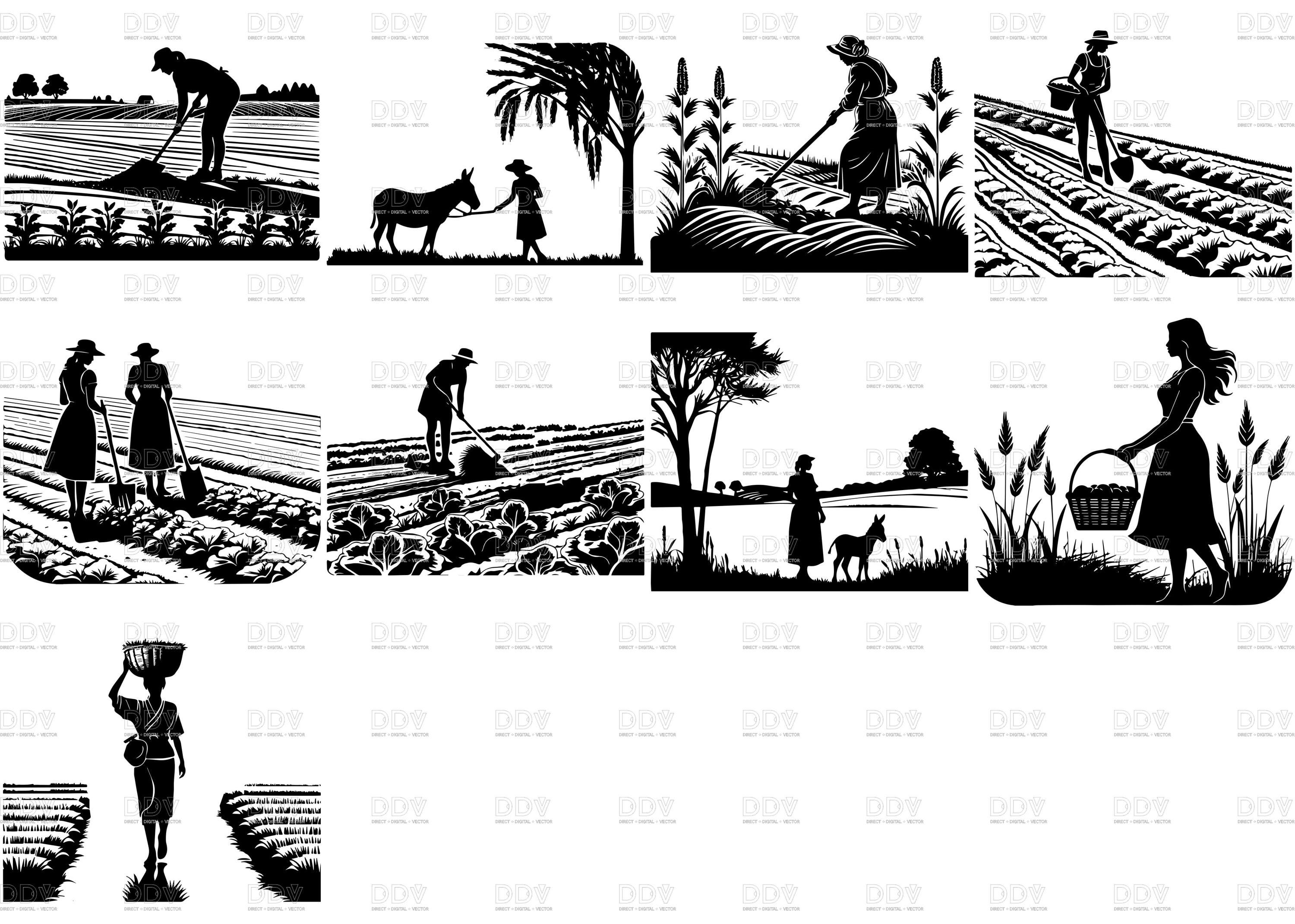 Farm Scene SVG Bundle: Vector Cut Files (digital Download) - Etsy