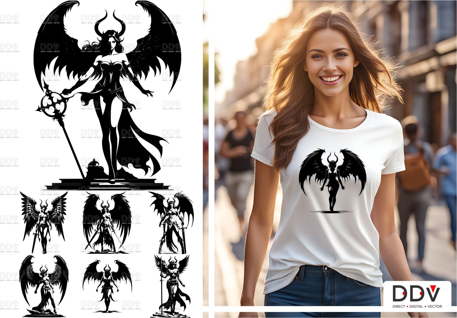 Female Fallen Angel Svg,angel Vector File,angel Svg Bundle,angel ...
