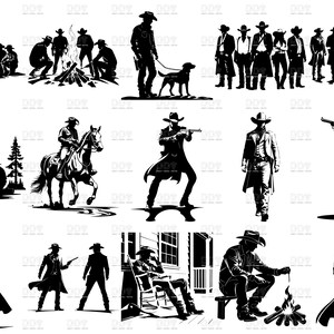 Cowboy Scene SVG Bundle: Wild West Vector Files (digital Download) - Etsy