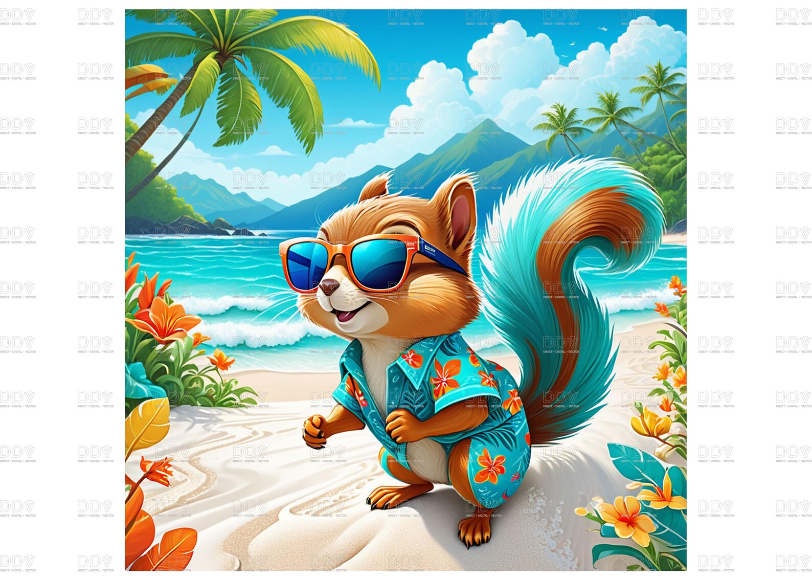 Summer Animals Png, Summer Clipart, Animal Clipart, Watercolor Clipart ...
