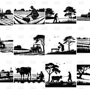 Farm Scene SVG Bundle: Vector Cut Files (digital Download) - Etsy