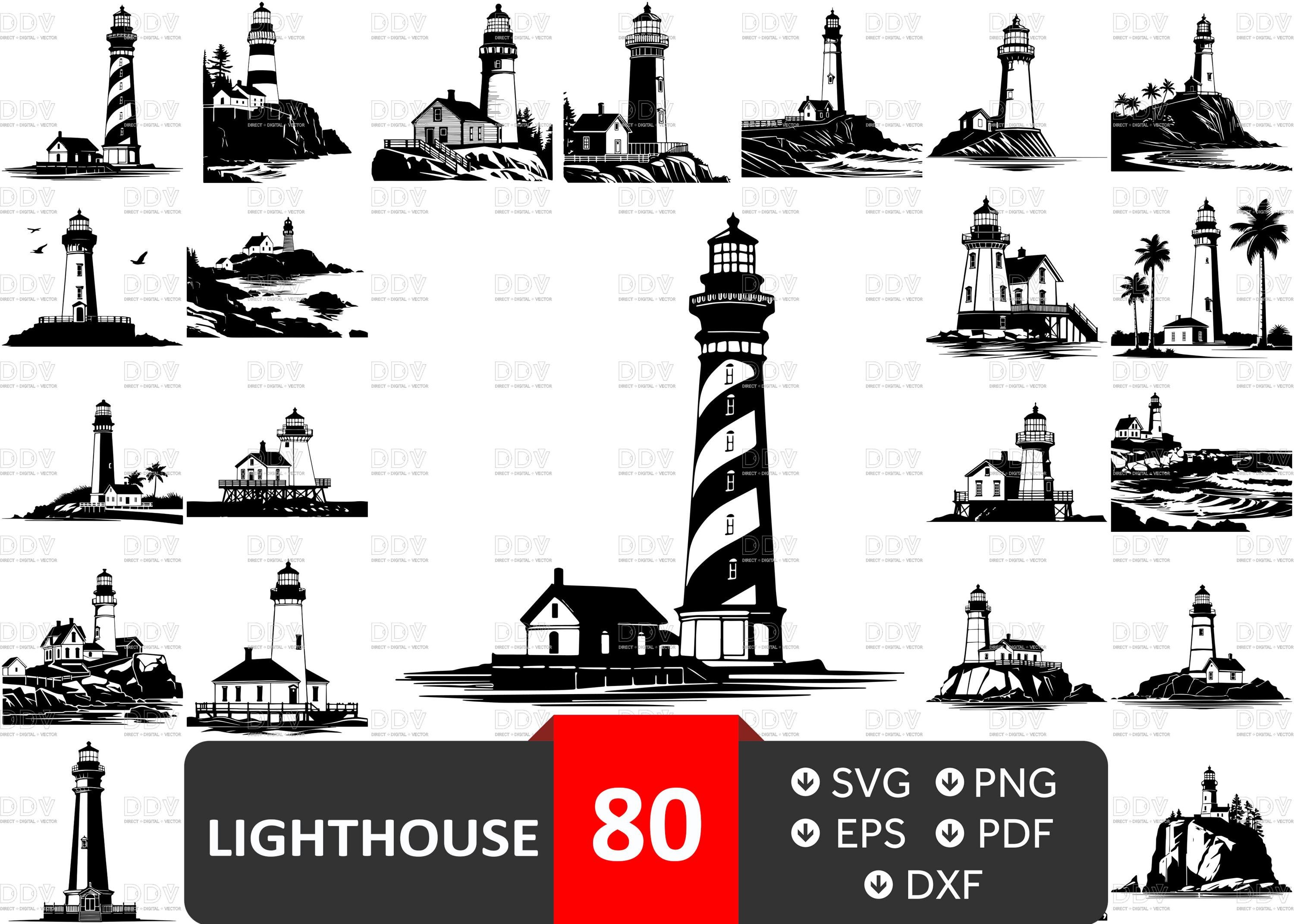 Lighthouse Svg, Lighthouse Svg Bundle, Lighthouse SVG Png, Lighthouse ...