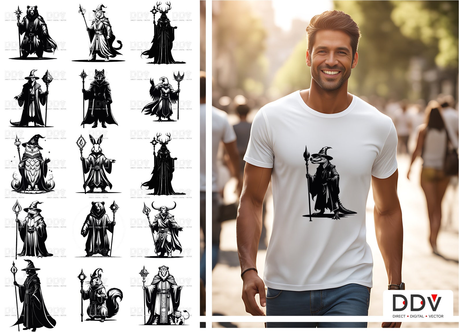 Wizard Svg,vector File,wizard Scene Svg,animal Wizard,magic Svg,magic ...