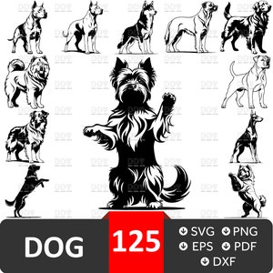 Dog Svg Bundle, Dog Svg, Vector File, Dog Svg Cut Files, Dog Face Svg ...
