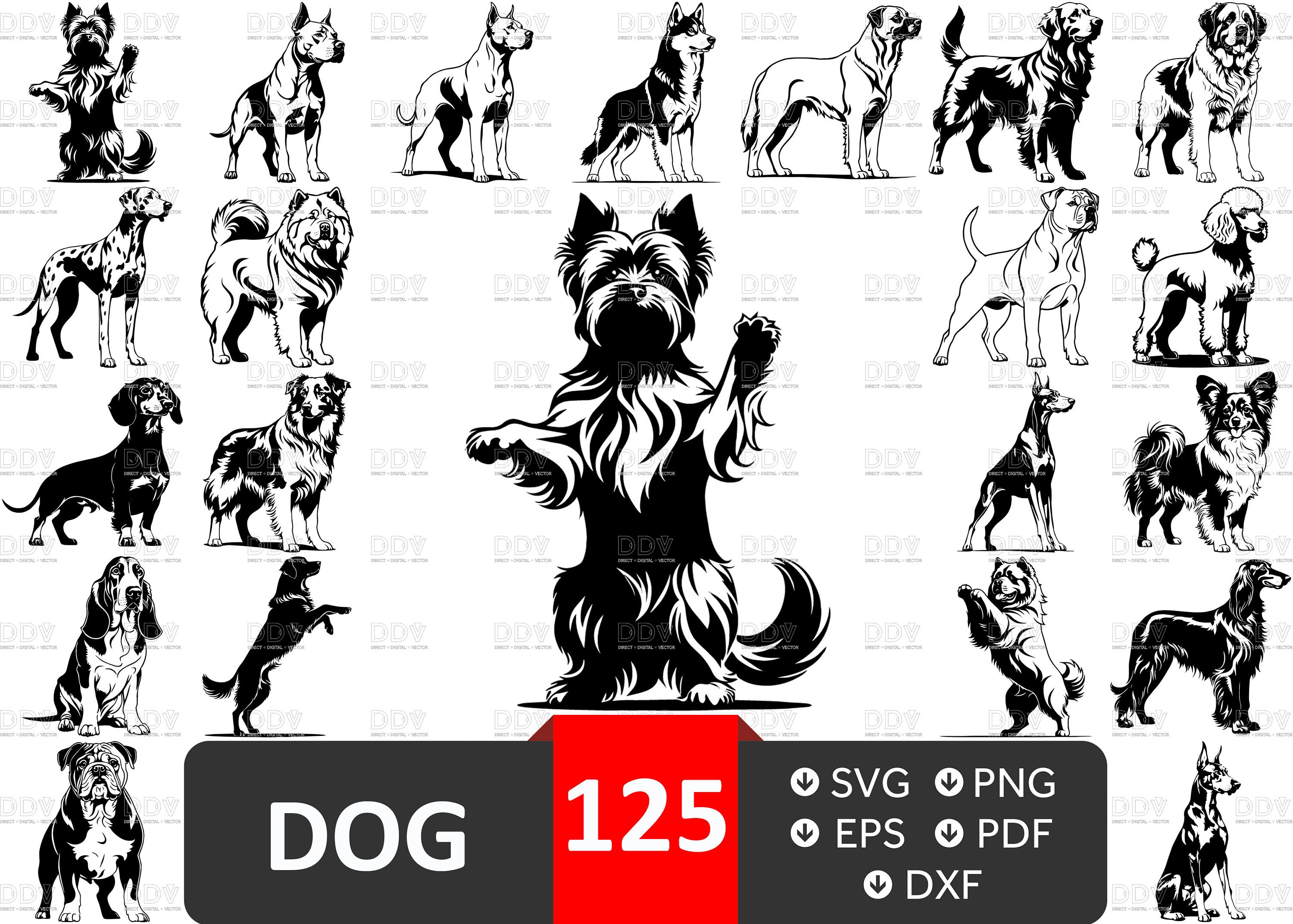 Dog Svg Bundle, Dog Svg, Vector File, Dog Svg Cut Files, Dog Face Svg ...