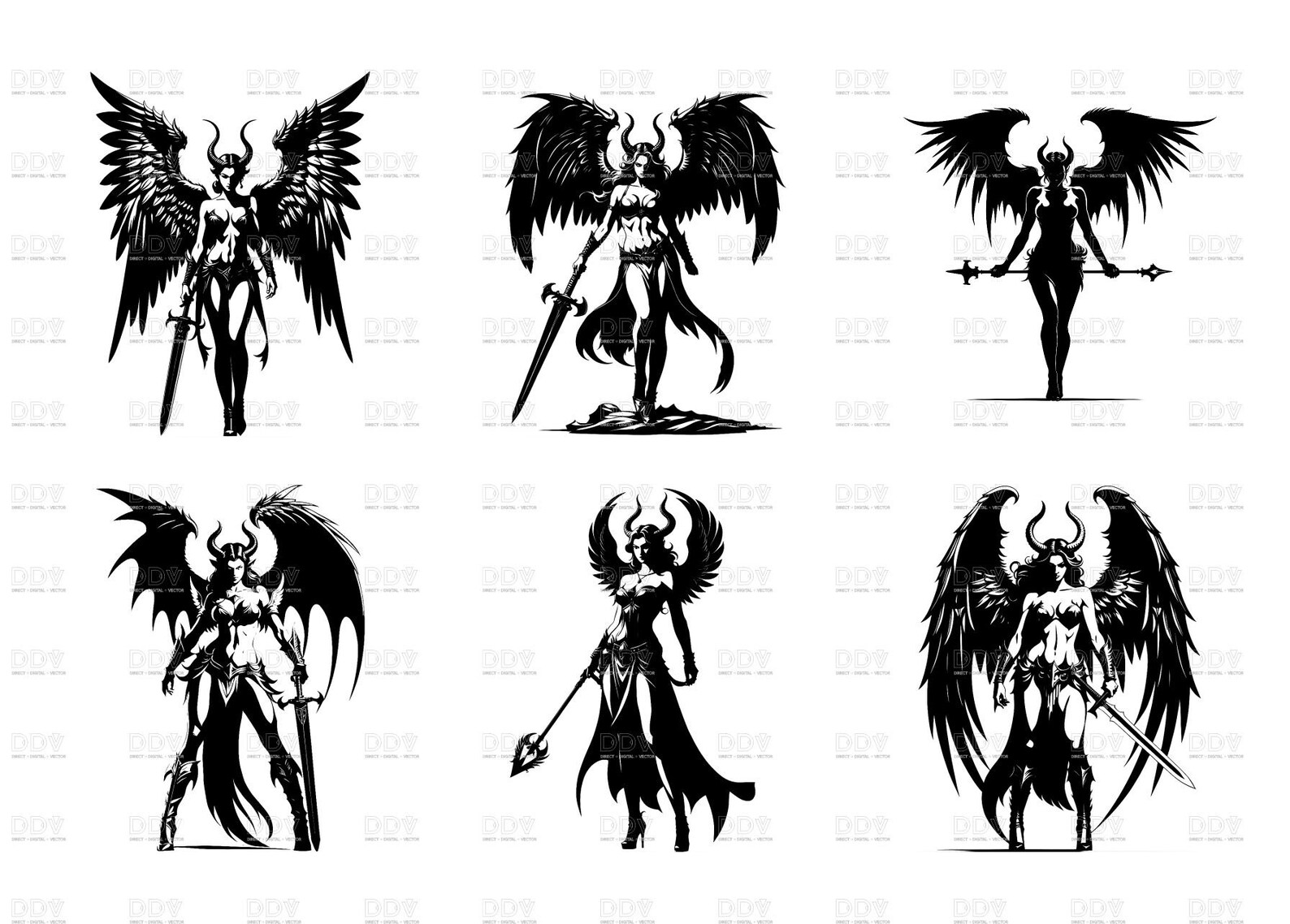 Female Fallen Angel Svg,angel Vector File,angel Svg Bundle,angel ...