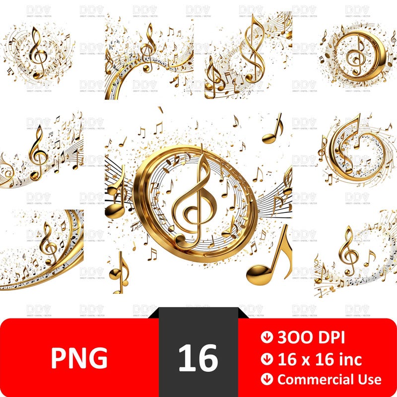 Gold Music Note - Etsy