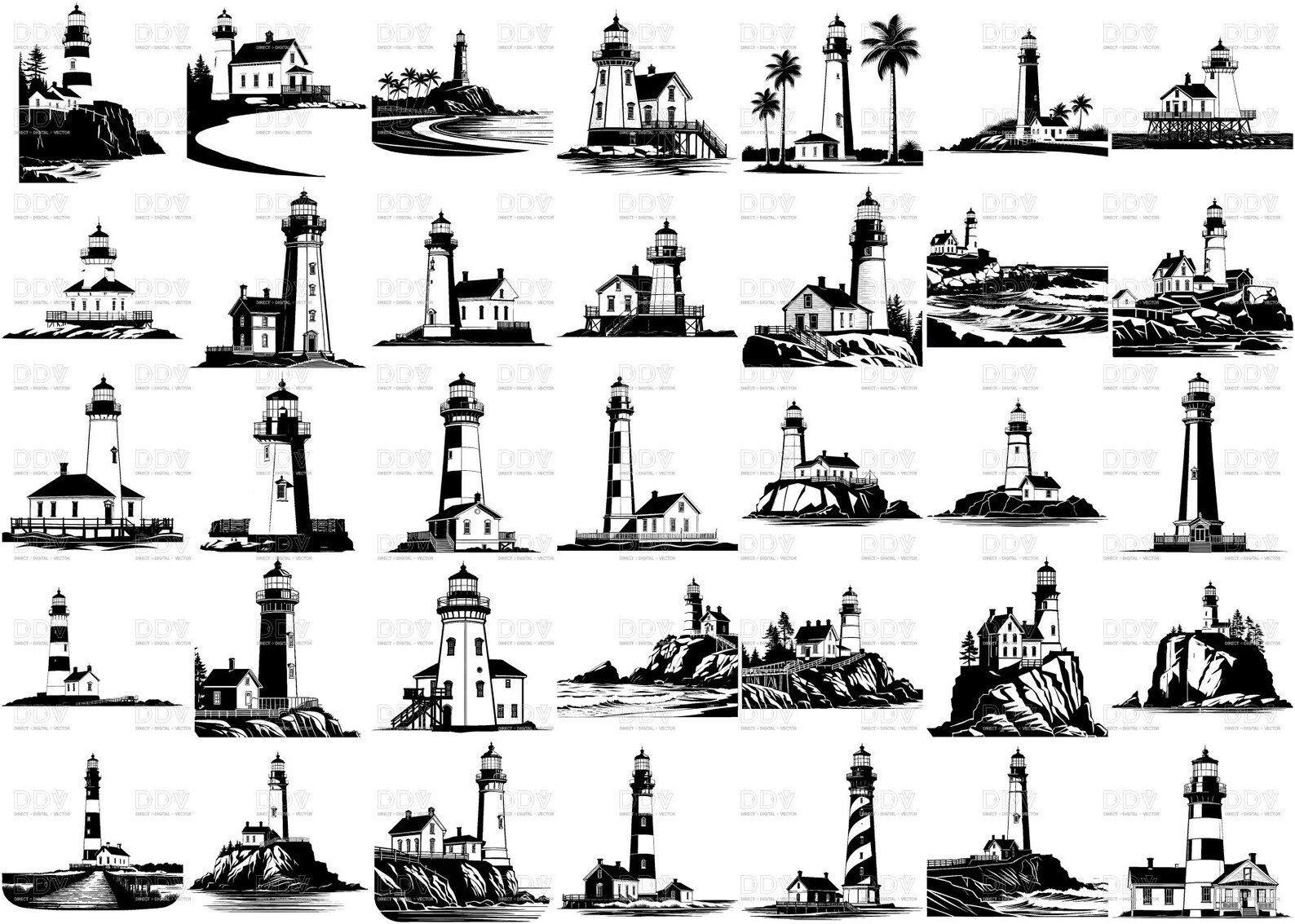 Lighthouse Svg, Lighthouse Svg Bundle, Lighthouse SVG Png, Lighthouse ...