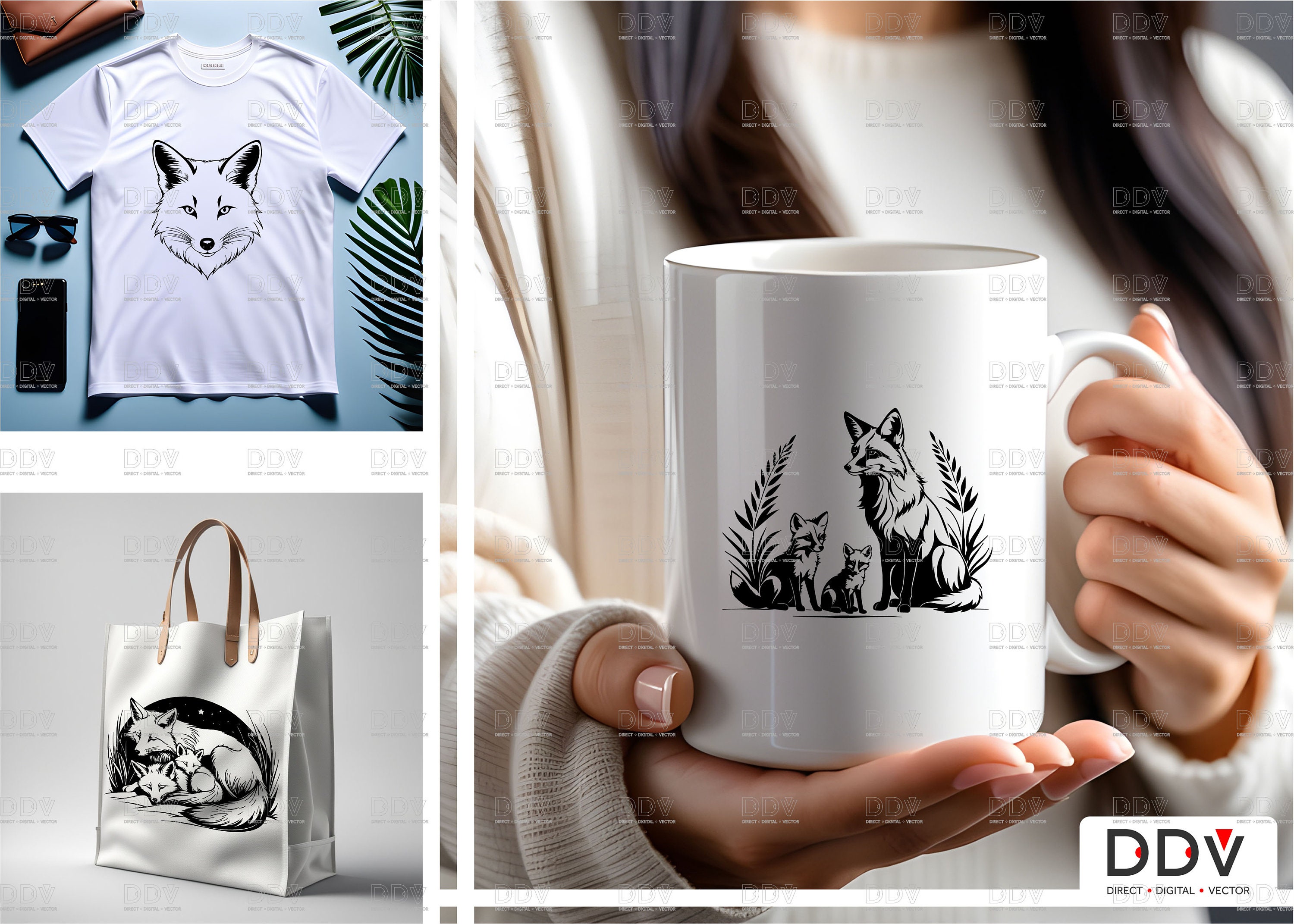 Fox SVG Bundle: Vector Clipart, Cut Files (digital Download) - Etsy