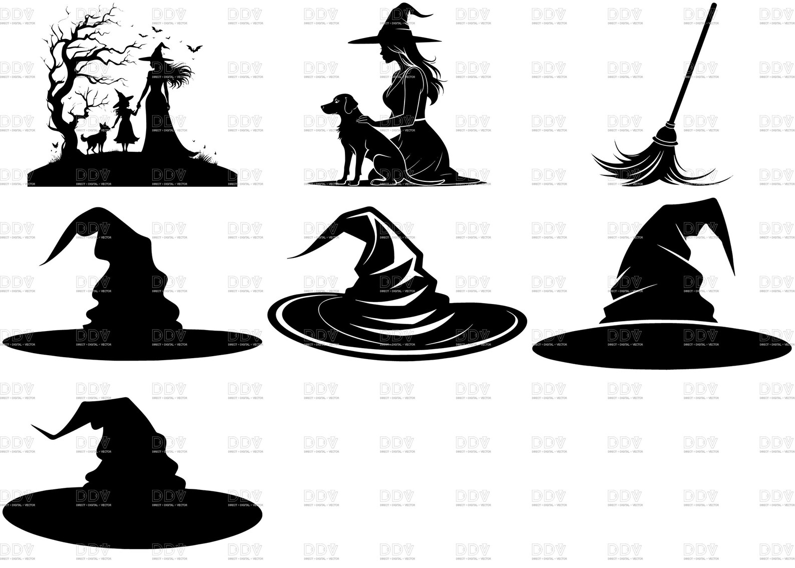 Witch SVG Bundle: Mystical Cut Files for Cricut (digital Download) - Etsy