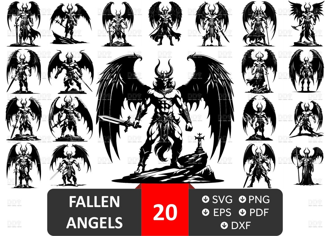 Fallen Angel Svg,angel Vector File,fallen Scene Svg,angel Svg Bundle ...