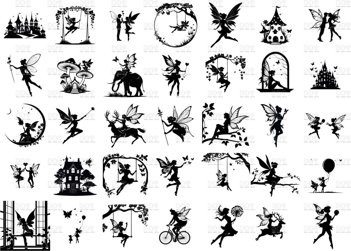 Fairy Svg,fairy Vector File,magical Fairy Svg,fairy Svg Bundle,fairy ...