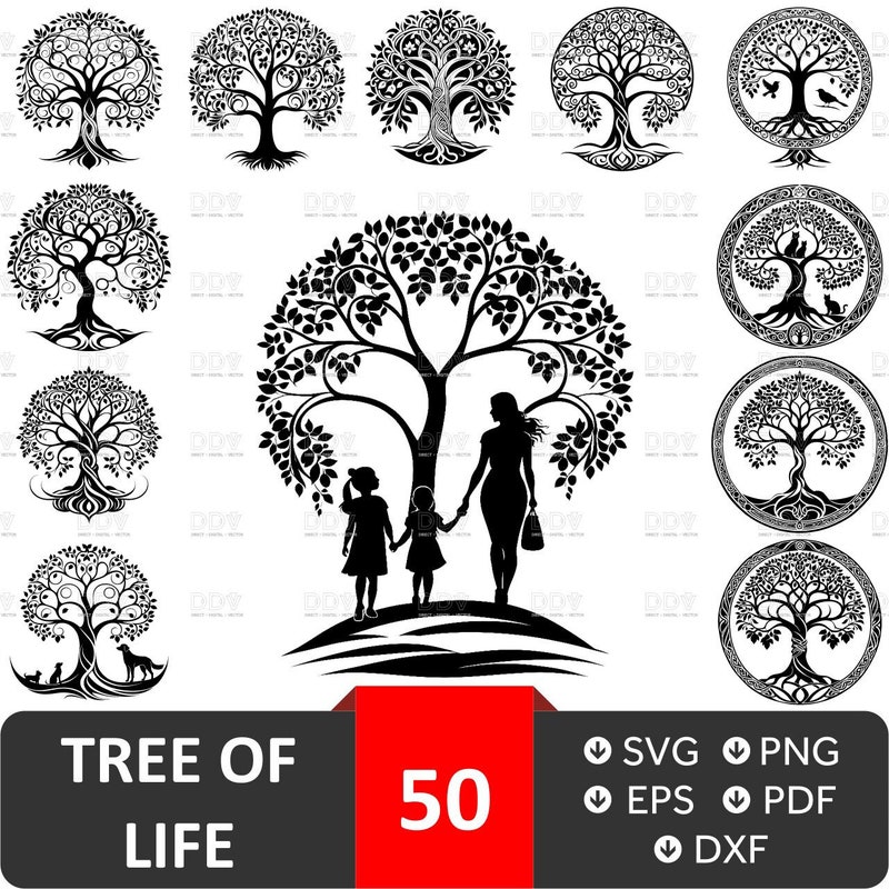 Tree of Life Vector - Etsy