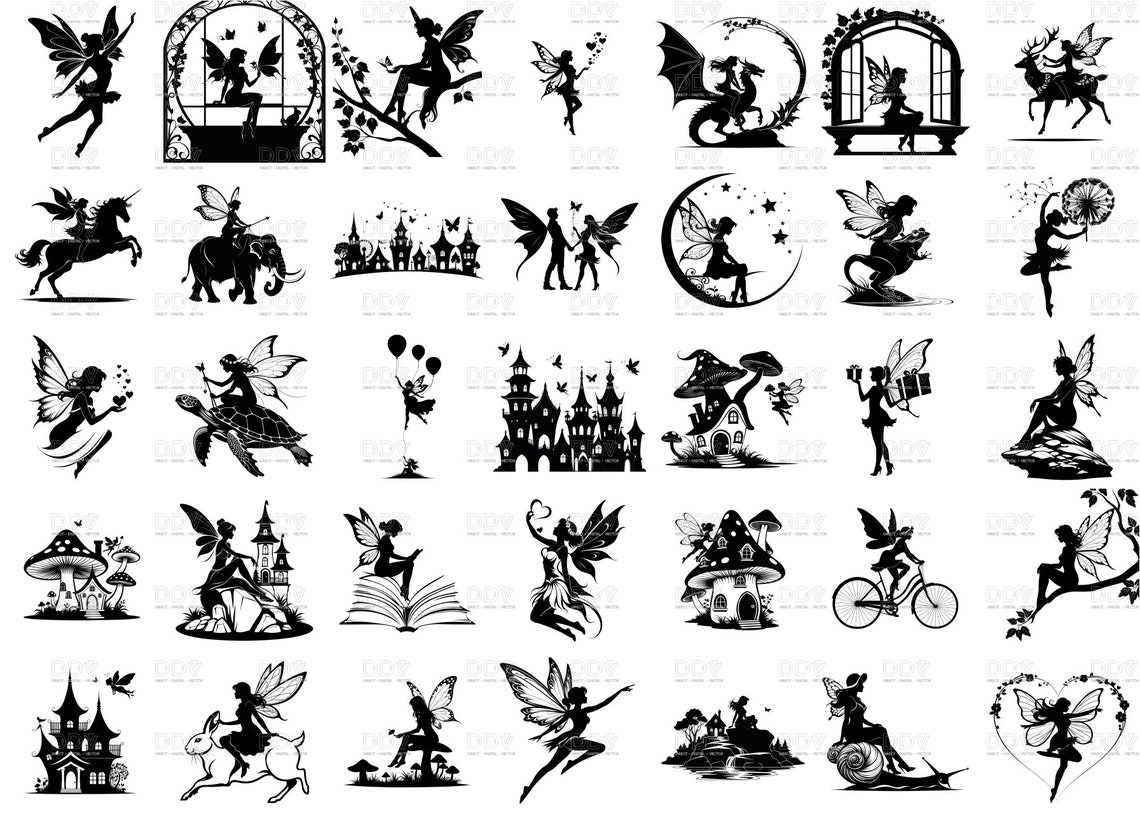 Fairy Svg,fairy Vector File,magical Fairy Svg,fairy Svg Bundle,fairy ...