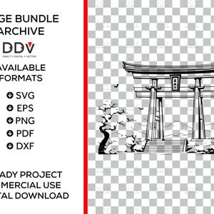 Mount Fuji Japan Scene SVG Bundle: Tori Gate, Pagoda (digital Files) - Etsy
