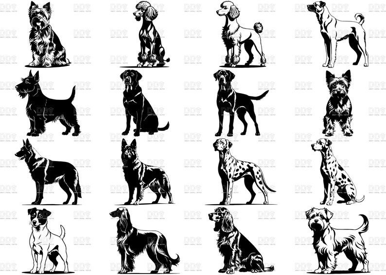 Dog Svg Bundle, Dog Svg, Vector File, Dog Svg Cut Files, Dog Face Svg ...