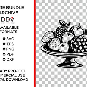 Fruit Svg, Fruit Svg Bundle, Fruit Png, Fruit Clipart, Summer Fruit ...