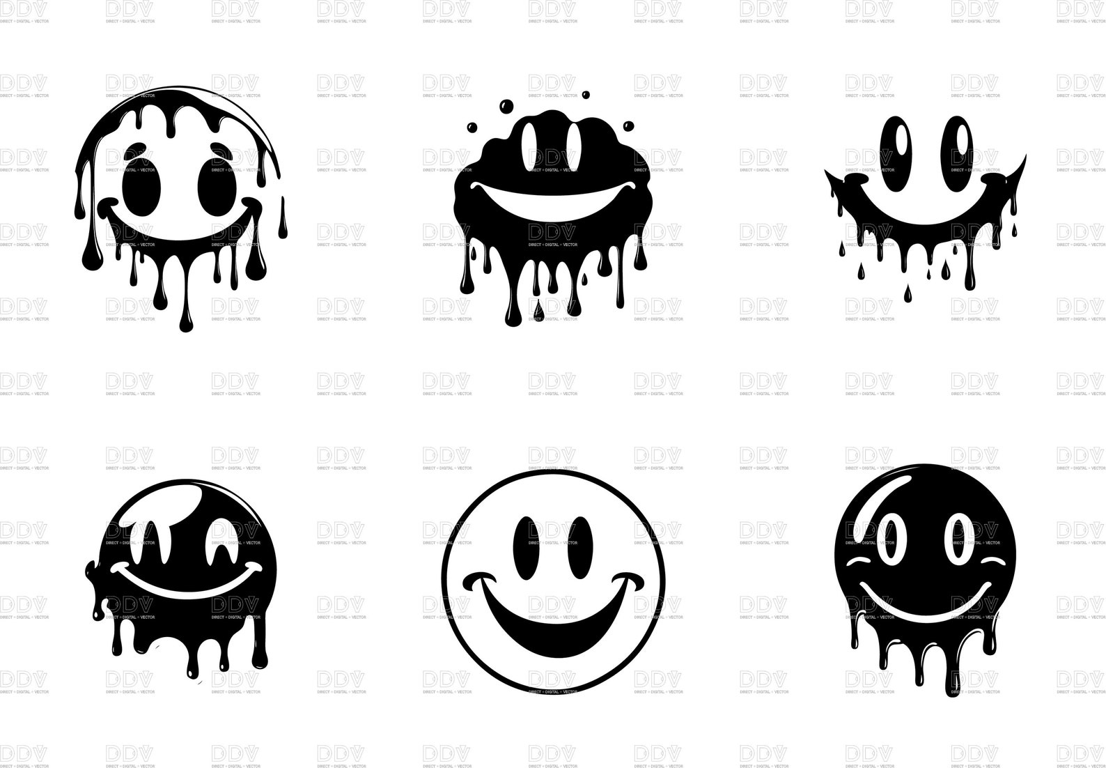 Smiley Face Svg Bundle, Smiley Face Vector, Smiley Face Png, Smiley ...