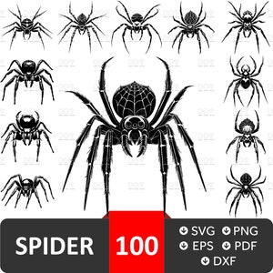 Spider Svg , Vector File, Spider Clipart, Spider Svg for Cricut, Spider ...