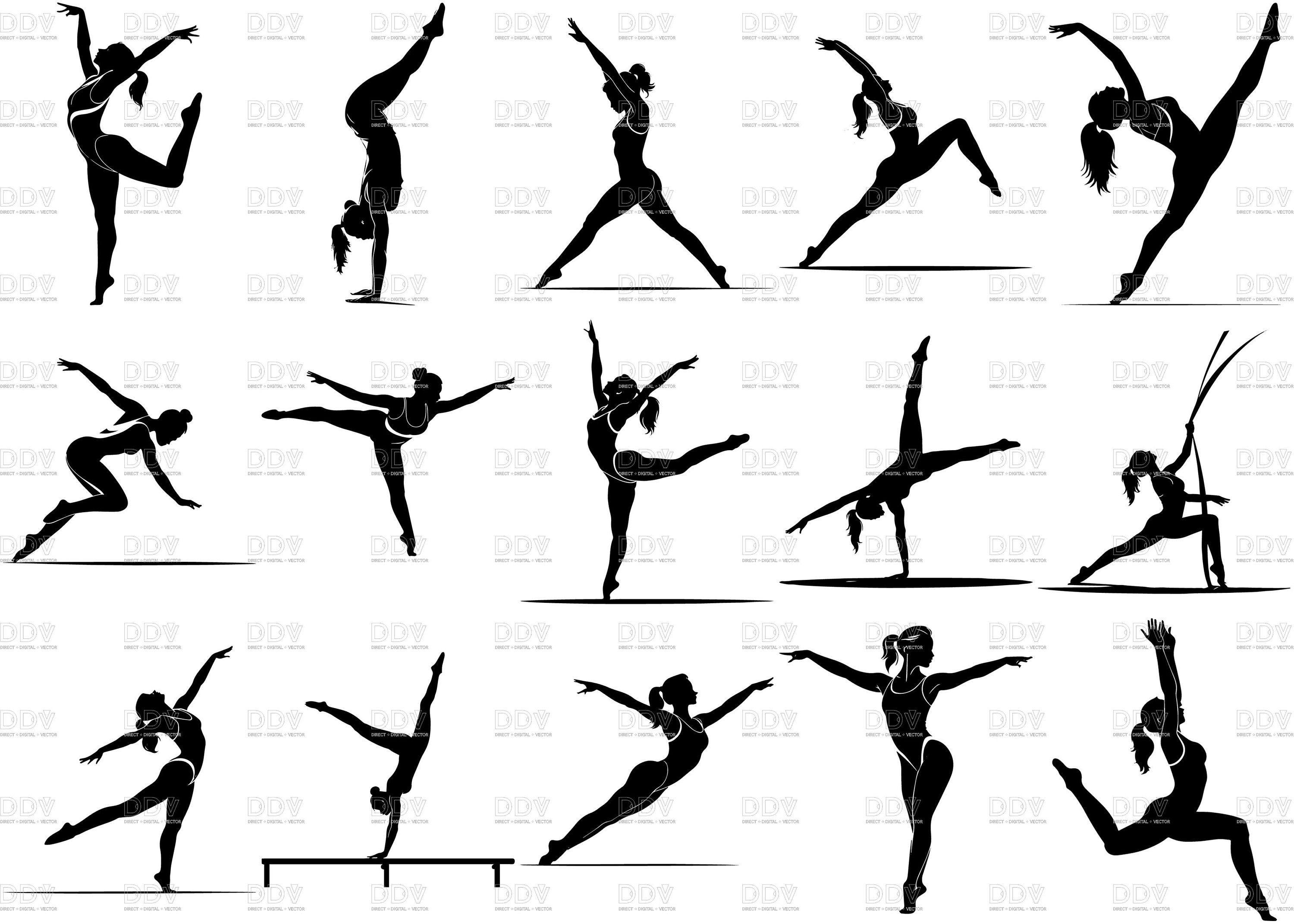Gymnastics Svg Bundle, Vector File, Gymnastics Svg, Gymnastics Png ...