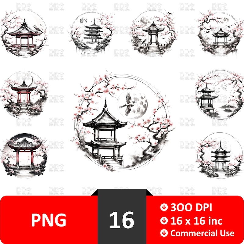 Japanese Clip Art - Etsy