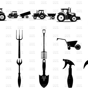 Farm Svg Bundle, Vector File, Farm Clipart, Barn Svg, Tractor Svg, Farm ...