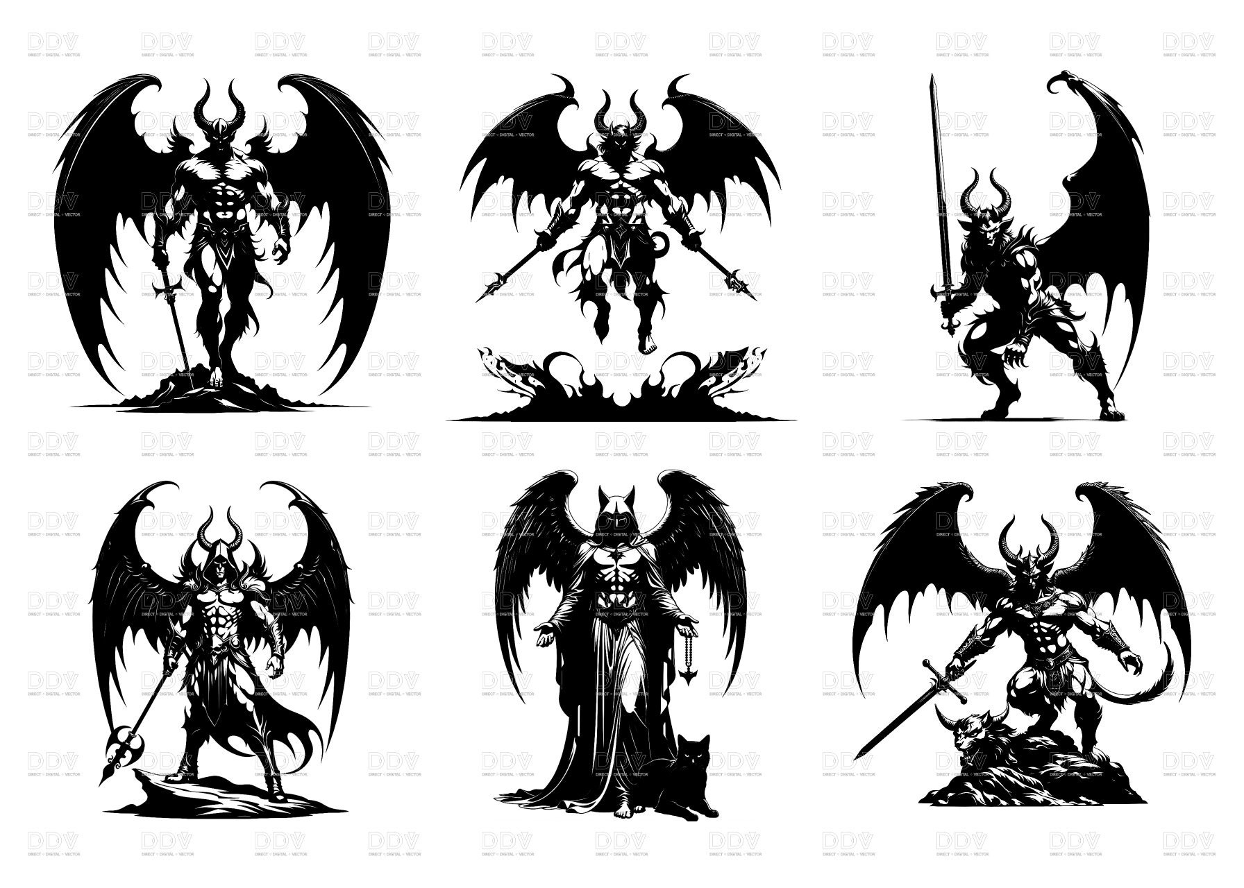 Dark Angel Svg,vector File,fallen Dark Angel Svg,angel Svg,angel Svg ...