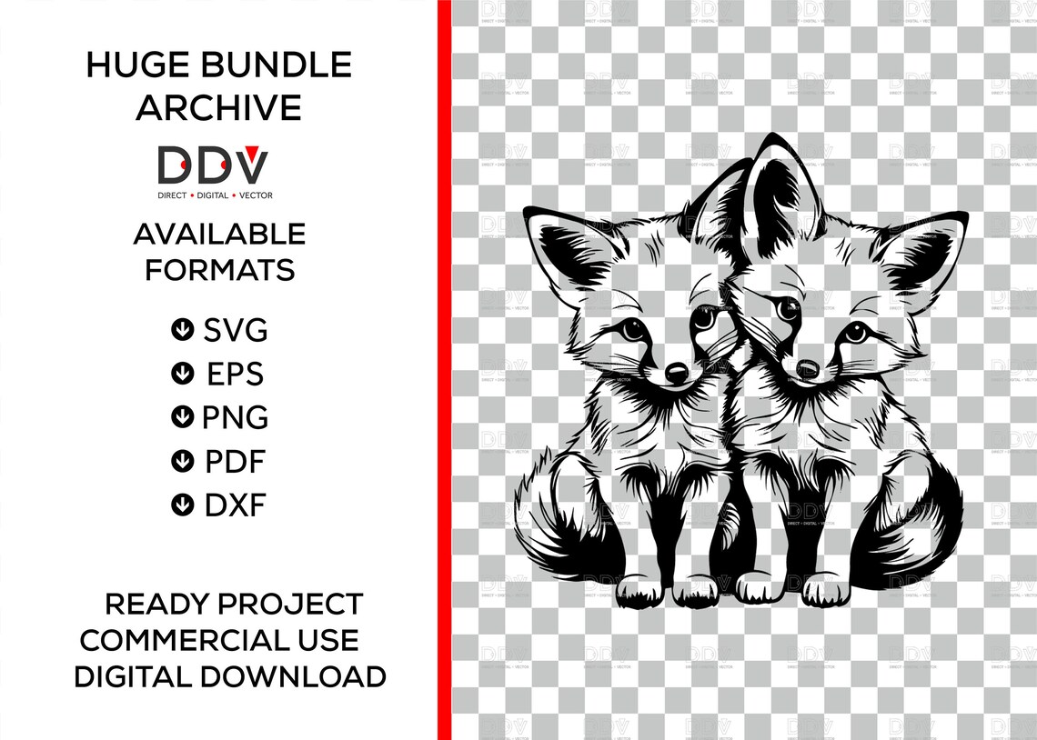 Fox SVG Bundle: Vector Clipart, Cut Files (digital Download) - Etsy