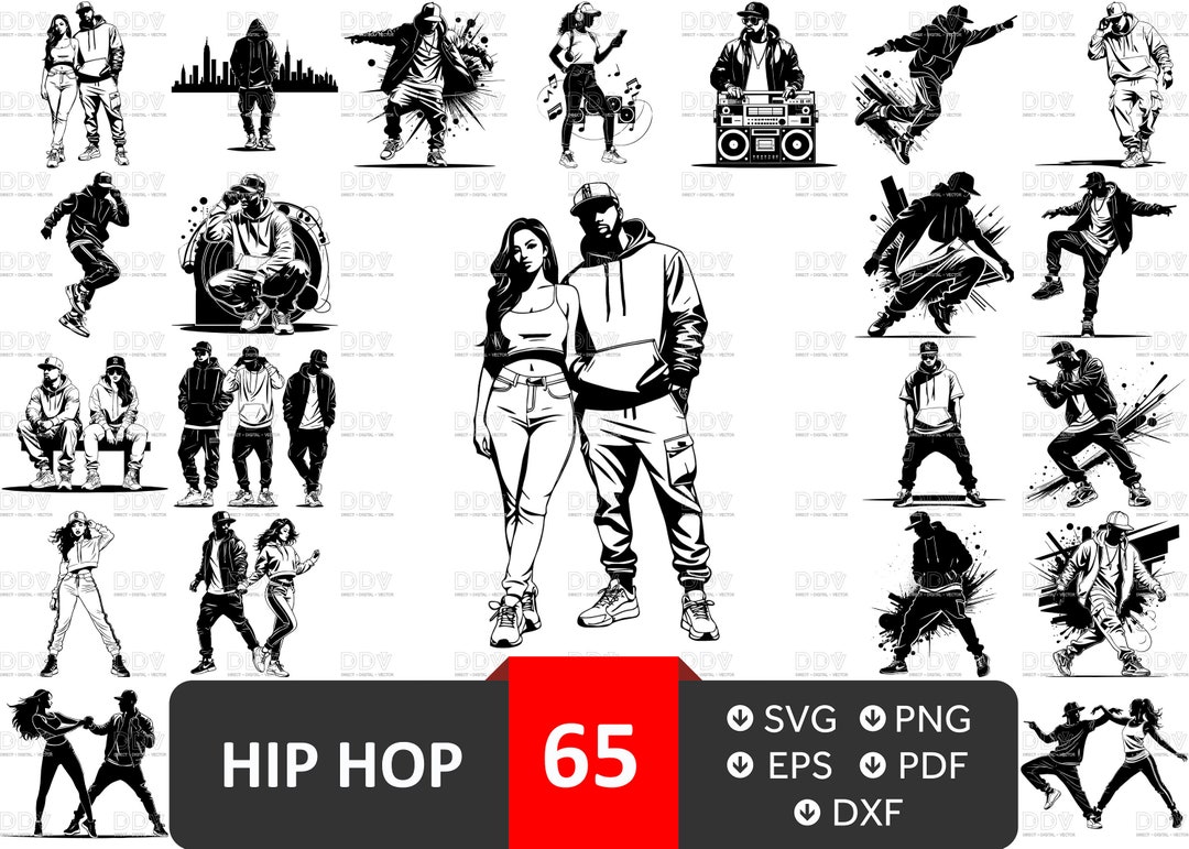 Hip Hop Svg, Hip Hop Svg Bundle, Hip Hop Cut Files, Rap Svg, Old School ...