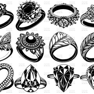 Ring Svg Bundle, Wedding Ring Svg, Two Rings Svg, Marriage Rings Svg ...