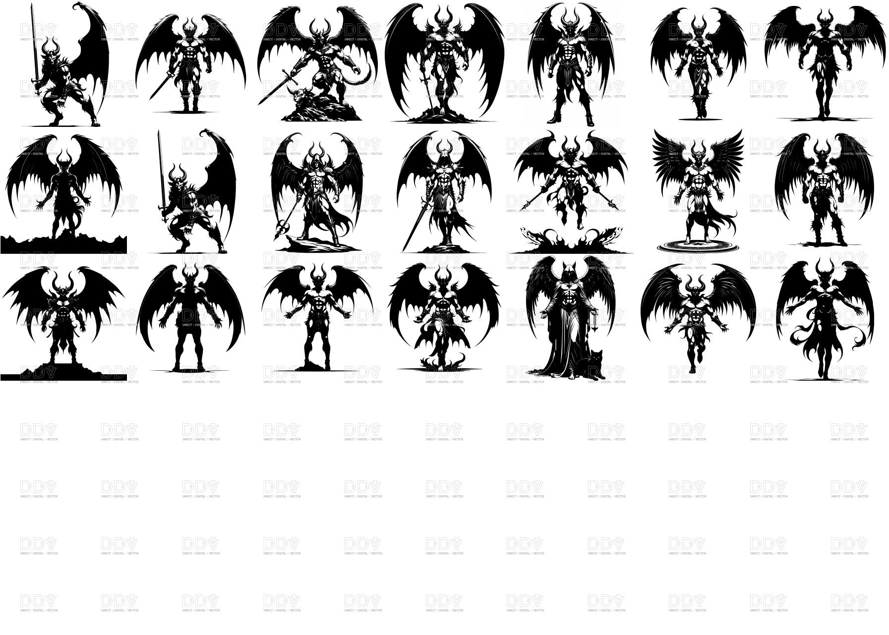 Dark Angel Svg,vector File,fallen Dark Angel Svg,angel Svg,angel Svg ...