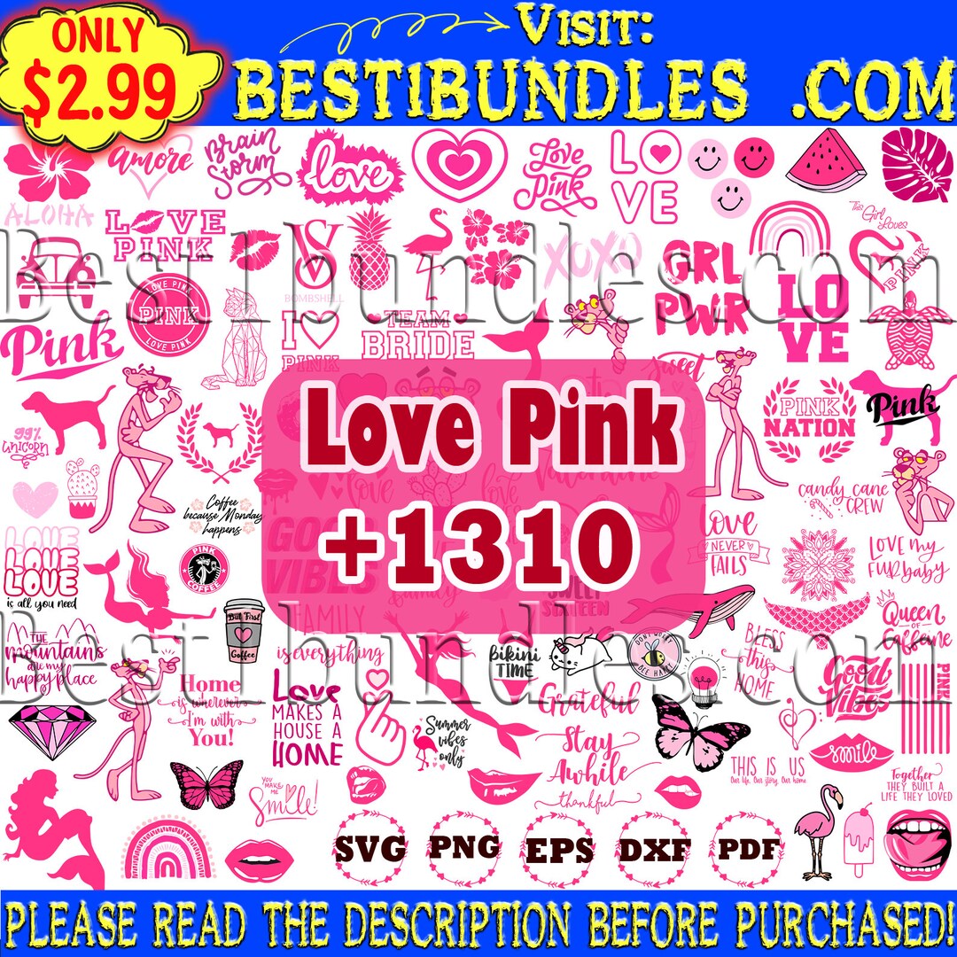 1310 Love Pink Svg Bundle, Love Pink SVG, Love Pink Bundle, Love Pink ...