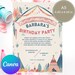 Editable Boho Birthday Invitation: Neutral Colors, Canva Template ...