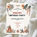 Editable Boho Birthday Invitation, Neutral Colours Printable Invite ...