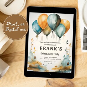 Editable Going Away Party Invitation: Farewell Celebration (digital ...