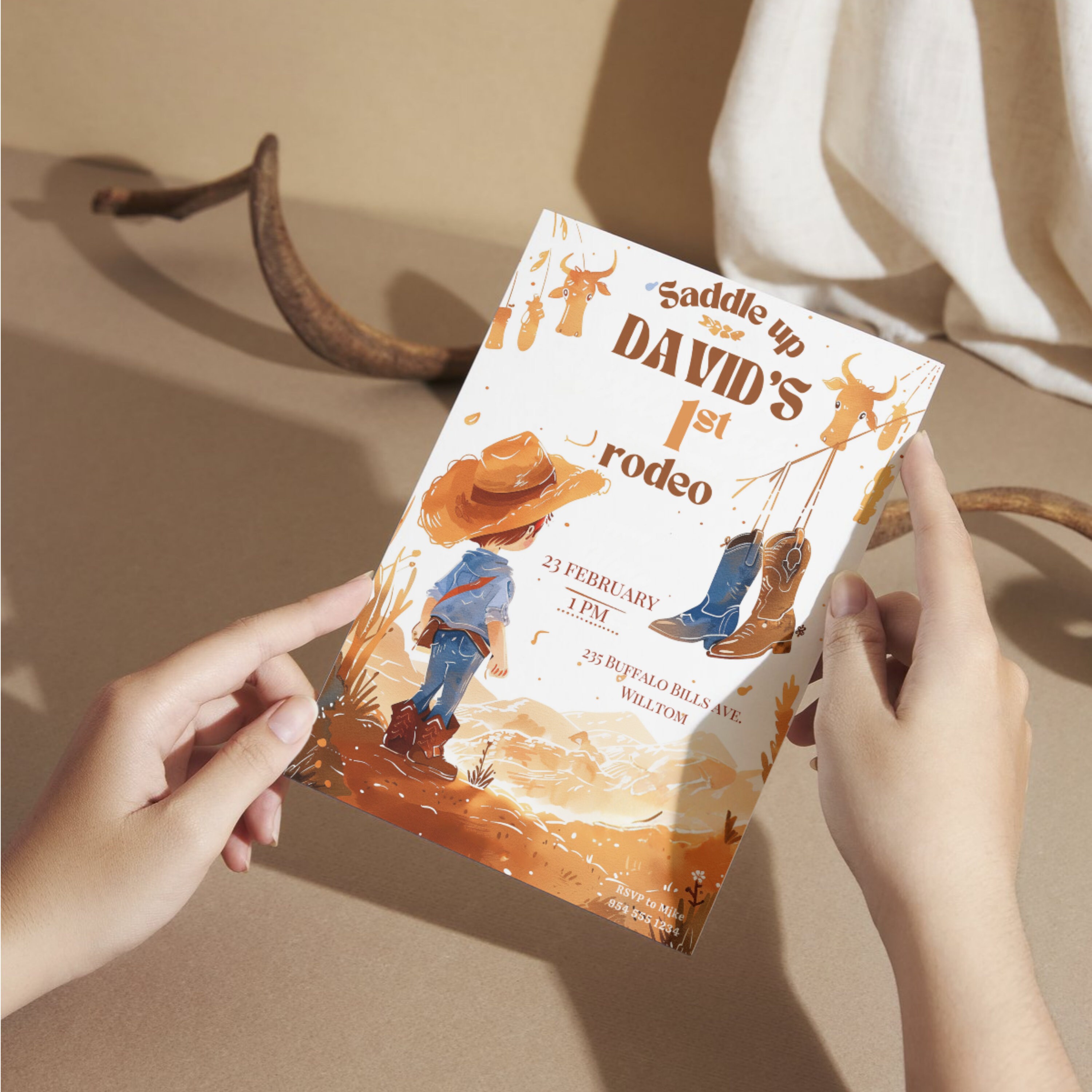 Cowboy Birthday Invitation, Wild West Birthday Party, Wester Birthday ...