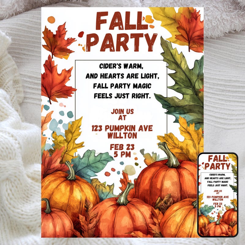 Fall Invitations - Etsy