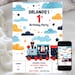 Children Train Birthday Invitation, Cute Train Party Invite Template ...