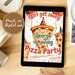 Pizza Party Invitation, Editable Digital Template, Fun and Festive ...
