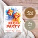 Fall Kite Party Invitation, Editable Autumn Celebration Invite, Fun ...