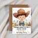 Editable Cowboy Birthday Invitation: Rustic Wild West Party (digital ...