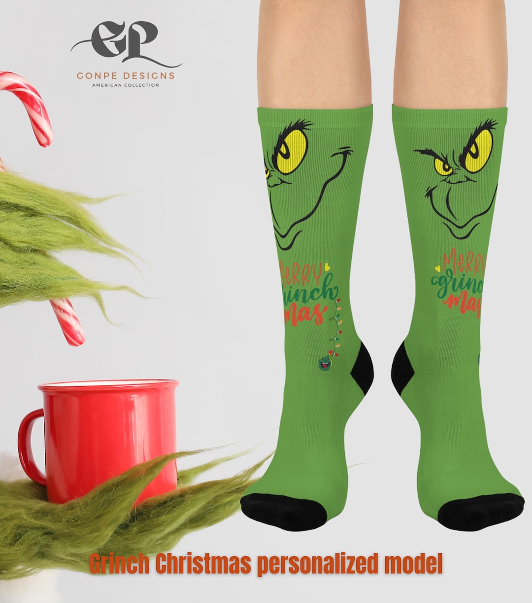 Grinch Face Socks,unisex Socks,xmas Socks,stocking Fillers,festive ...