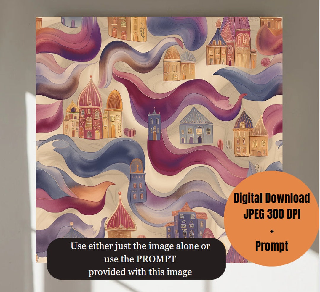 Purple Village, Wallpaper Art, Midjourney Art, Digital Project, Midjourney Prompt, Image With ...