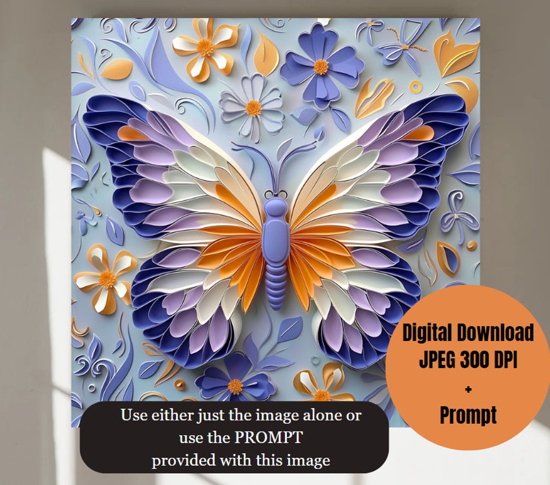 Butterfly, Crafting, 3D, Midjourney Art, Digital Project, Midjourney ...