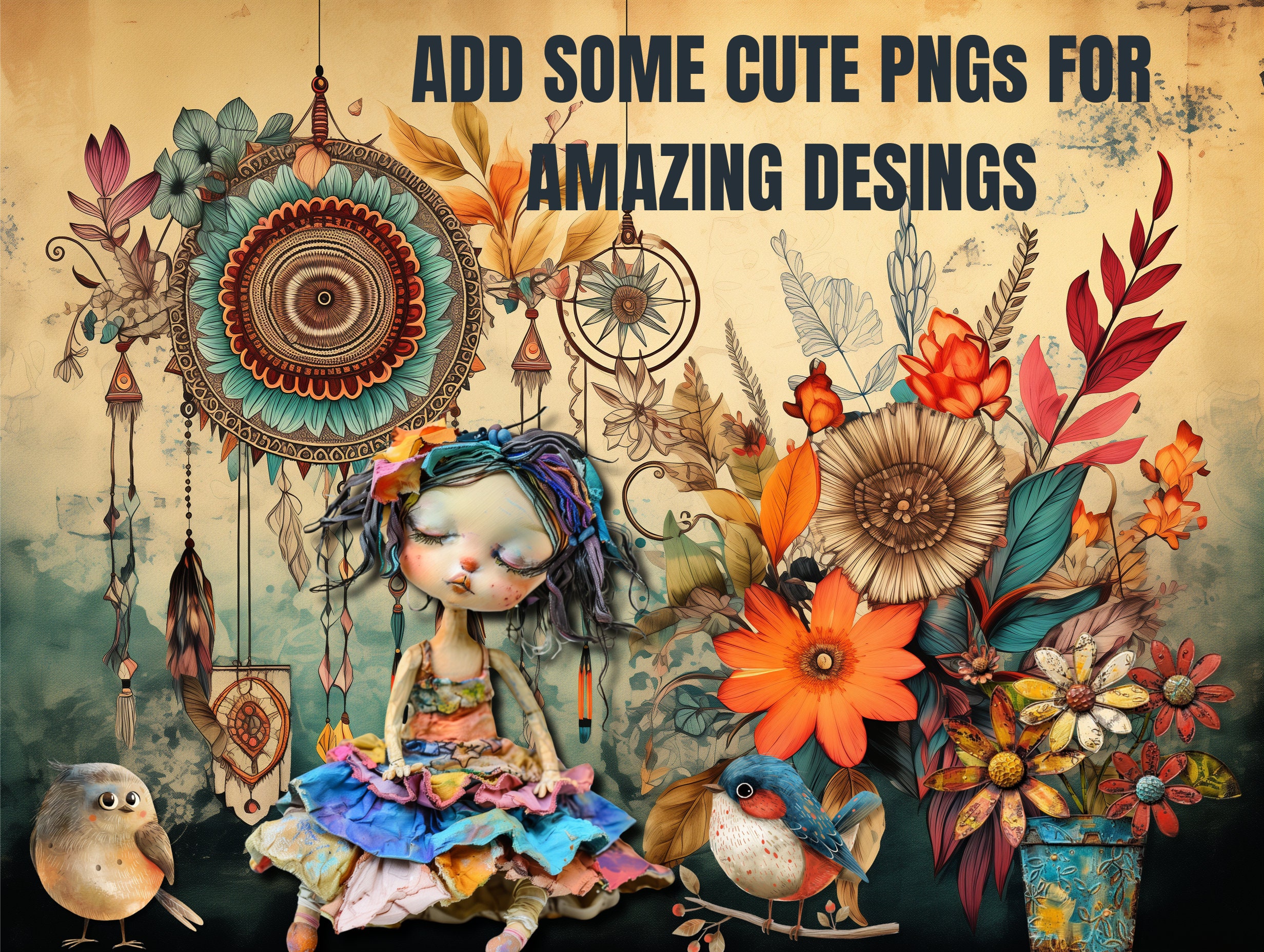 BOHO Backgrounds, Midjourney Art, 40 BOHO Style Backgrounds, Midjourney ...