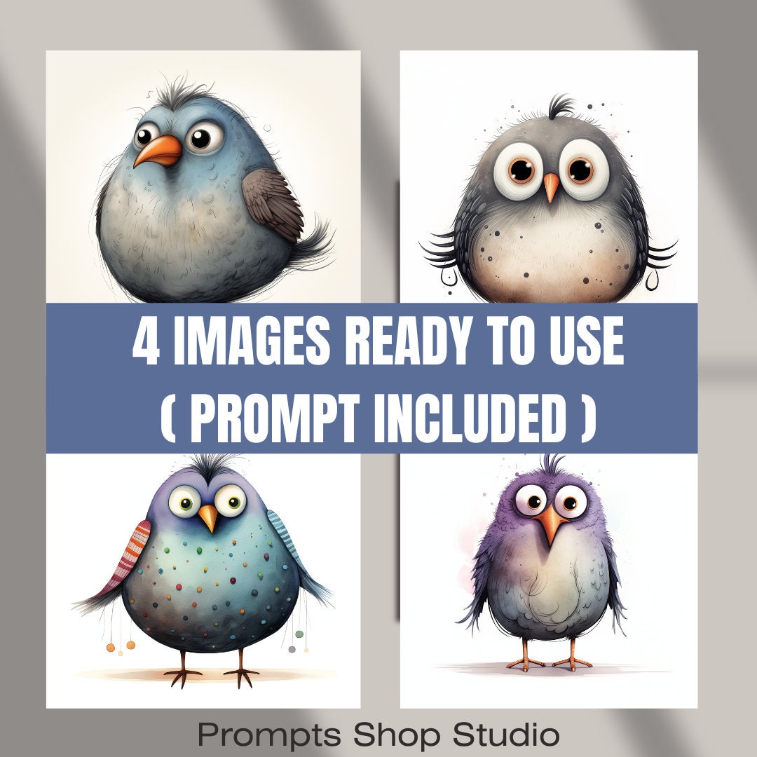 Whimsical Birds, Midjourney Art, Digital Project, Midjourney Prompt ...