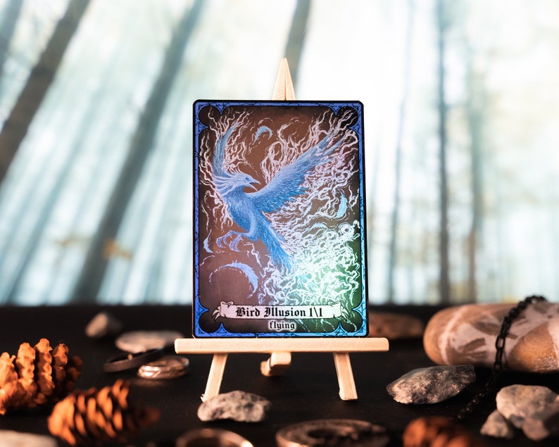 Bird Illusion 1/1 With Flying, Blue Creature, Foil Token MTG - Etsy