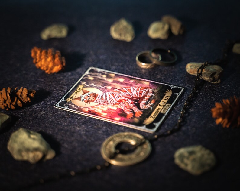 Sacred Cat, Zombie Cat 1/1 Lifelink, White Creature, MTG Foil Token - Etsy